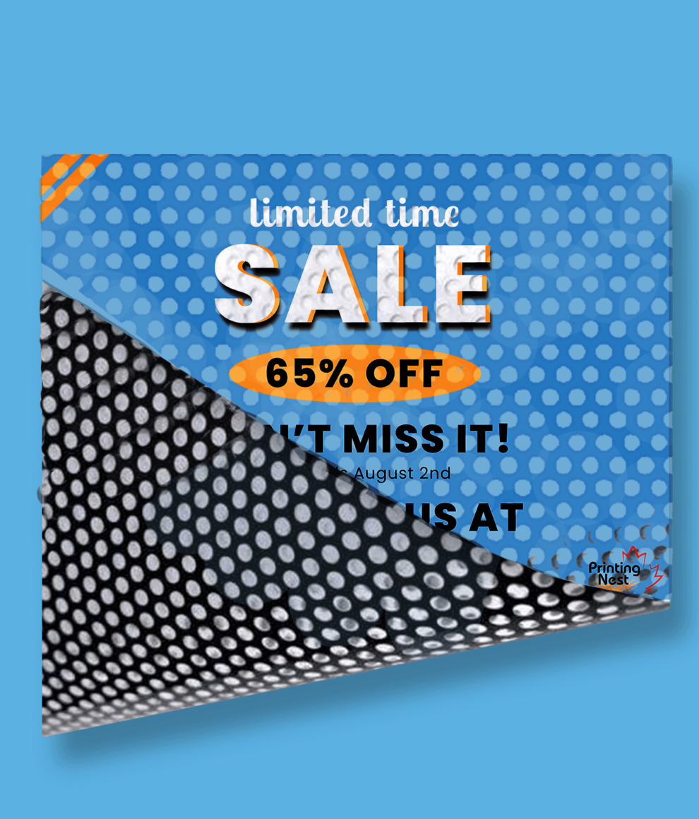 Custom Printed Perforated Window Vinyl in OC | Printing Nest