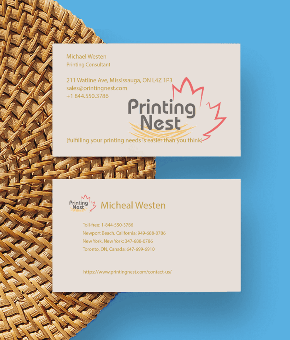 Custom Printed Natural Business Cards in OC | Printing Nest
